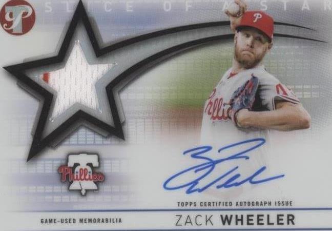 2022 Topps Pristine - Slice of the Star Autograph Relics Zack Wheeler # ...