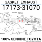 1717331070 Genuine Toyota GASKET EXHAUST 17173-31070 | eBay