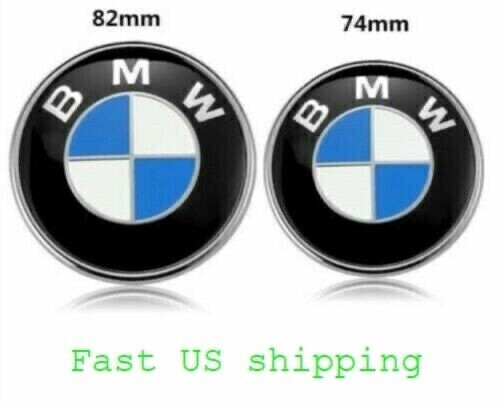 BMW Emblems Hood & Trunk 82mm + 74mm BMW Logo Replacement E30 E36 E46 ...