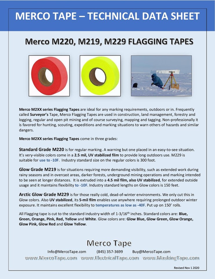 MERCO M220 Surveyors Flagging Tape in Pink - 120 rolls | eBay