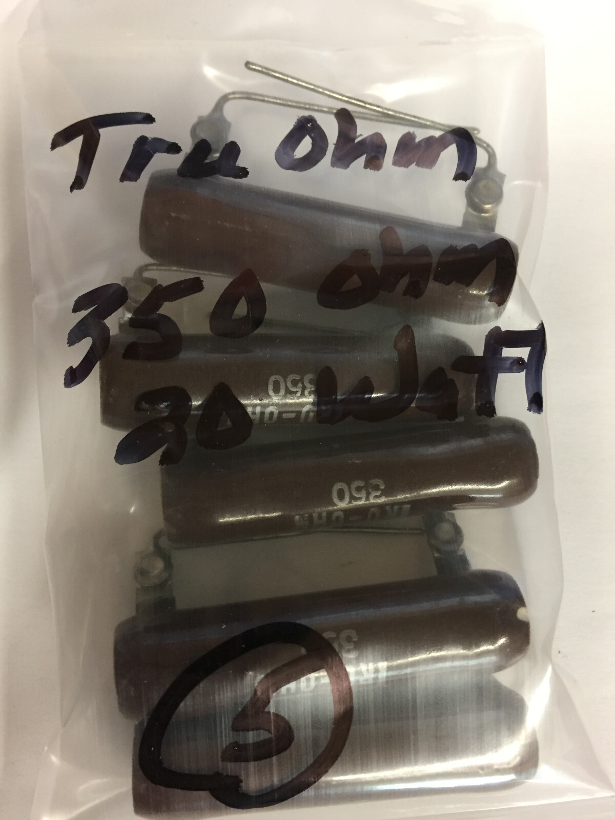 TRU OHM 350 OHM 20 WATT RESISTORS 5 PCS | eBay