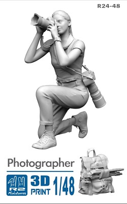 1/48, 1/35, 1/32, 1/24 Photographer female-R24 series unpainted by R2 ...