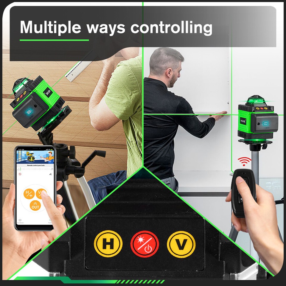 16 Lines Laser Level 4D 360° Self Leveling Rotary Measure Tool With ...