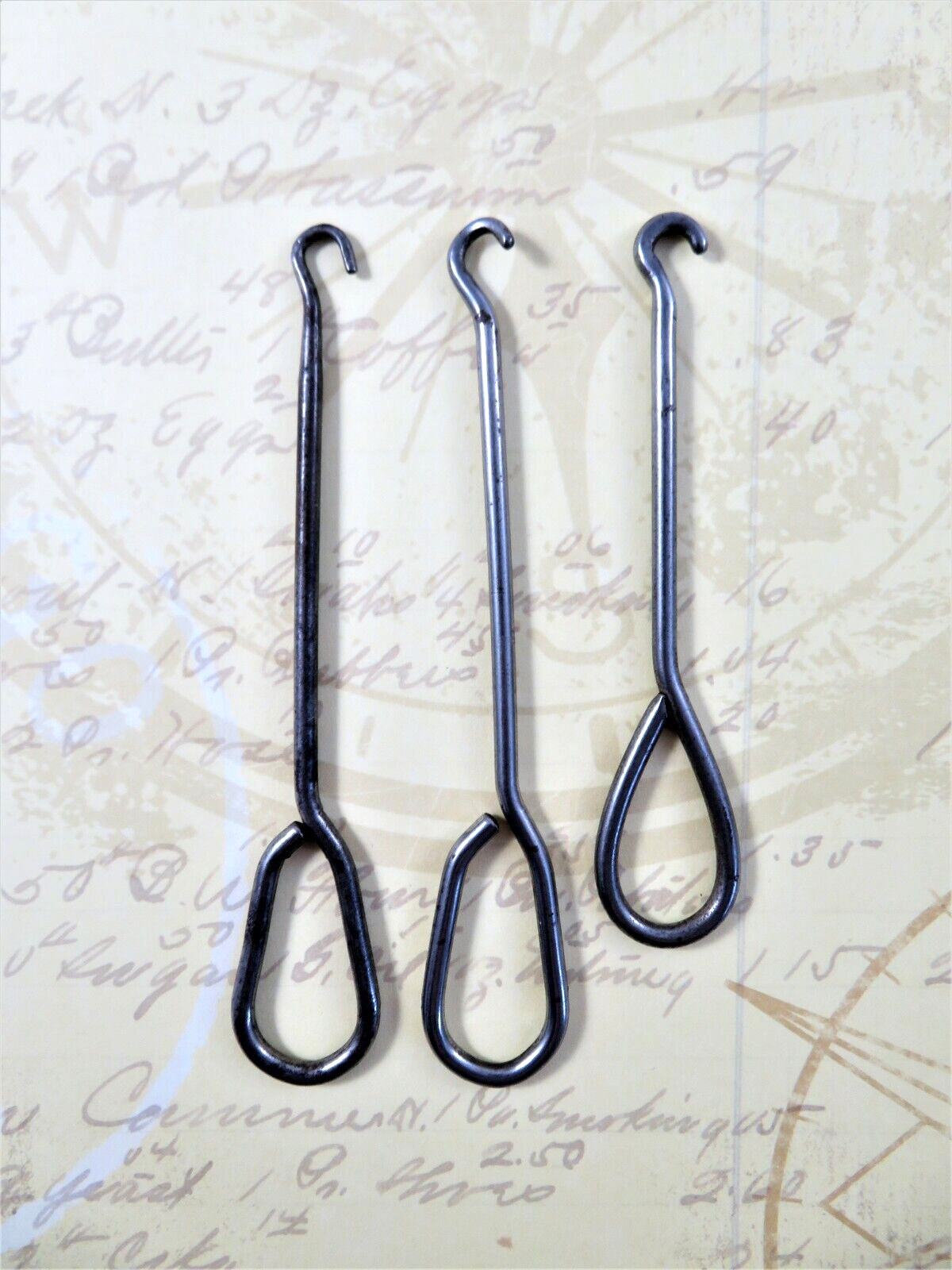 Antique All Metal Button Hooks Simple Dressing Tools … - Gem