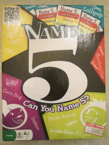 Name 5 Card Game - 2 Players or 2 Teams Board Game | eBay