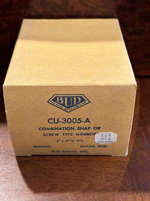 Bud Industries Aluminum Natural Finish / Snap Or Screw Type Minibox CU ...