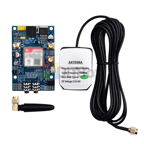SIM808 Module GSM GPRS GPS Development Board SMA w/ GPS/GSM Antenna for ...