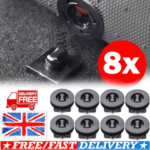 8PCS Universal Grips Clamps Holders Car Floor Mat Clips Carpet Fixing ...