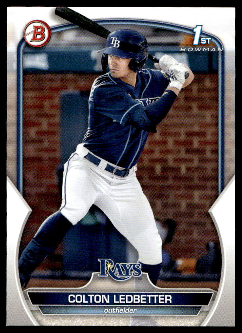 Colton Ledbetter 2023 Bowman Draft BD-34 Tampa Bay Rays Baseball Card ...