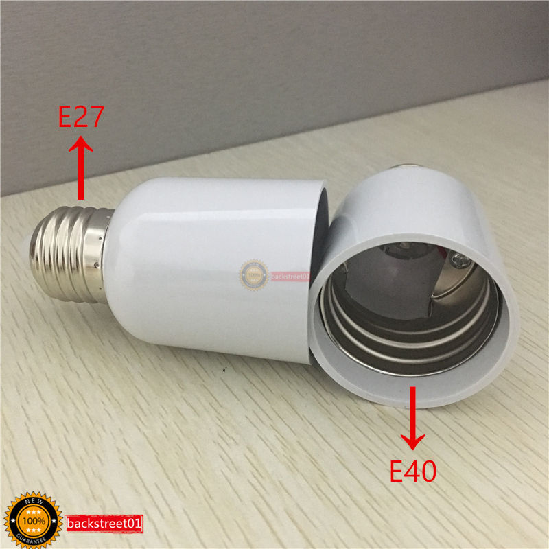 1Pcs E27 To E40 Adapter Converter Lamp Holder Base Socket For LED Light ...
