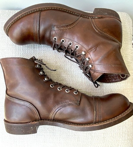 Red Wing Iron Ranger 8111 Brown Leather Boots Shoes UK 9 US 10 EU 43- D ...