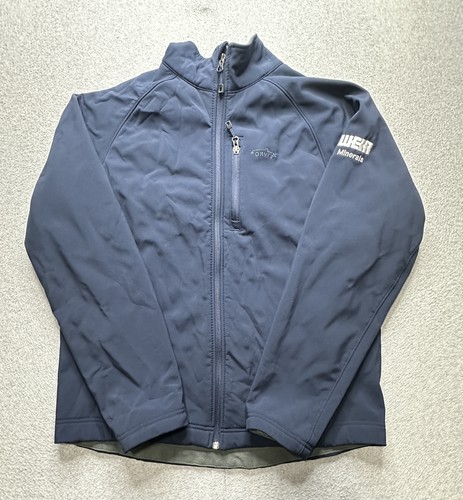 Orvis Jacket Mens Large Navy Blue Full Zip Softshell Fleece Lined Weir ...