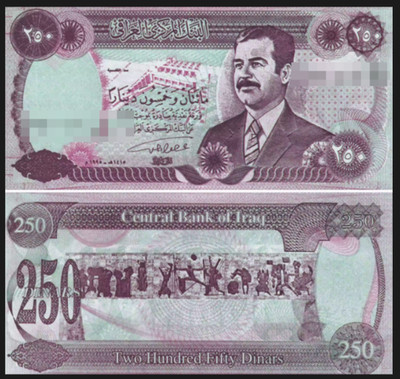 1995 IRAQI IRAQ 250 Dinar BANKNOTE CURRENCY UNC | eBay