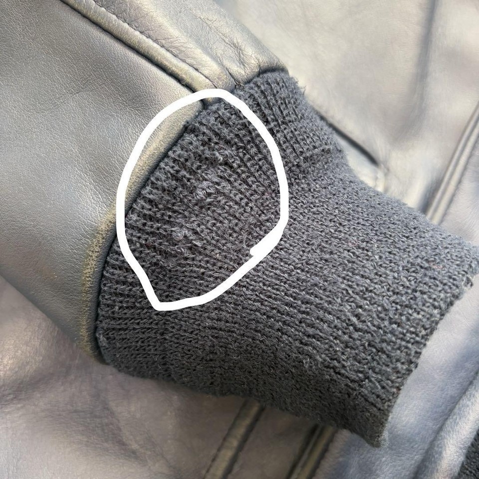 Color Schott 38 Navy Leather Jacket 174 Us Special Order | eBay