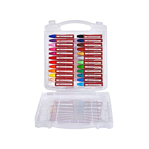 Blendable Oil Pastels In Durable Storage Case- 24 Vibrant Colors - Non ...