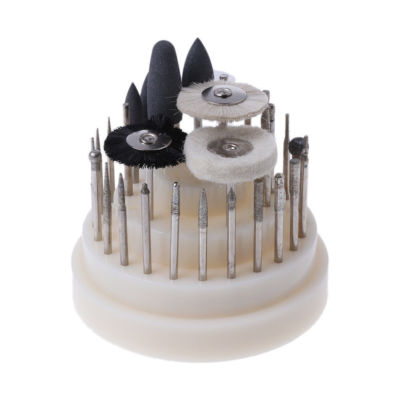 Dental 41 Pcs Polishing Burs Wheels Lab Silicone Rubber Rotary Tungsten ...