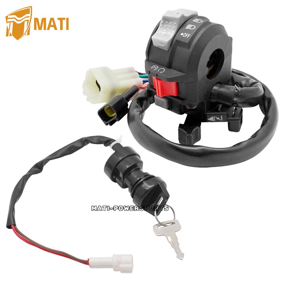 Start Stop Switch & Ignition Key Switch for Yamaha Raptor 350 660 ...