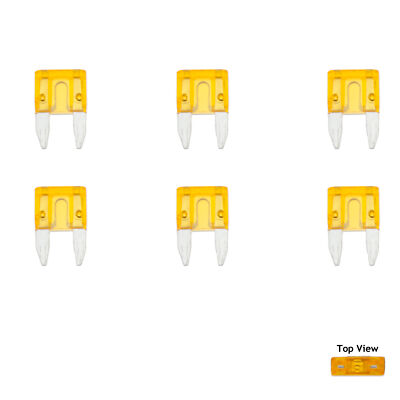 Spade Set Kit 5A Amp Motorcycle Automotive 6x Mini Blade Fuse APM ATM ...