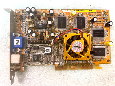 ASUS V7700TIVX/32M GEFORCE2 GTS 32MB AGP VGA CARD VGA SVID COMP GOLD ...