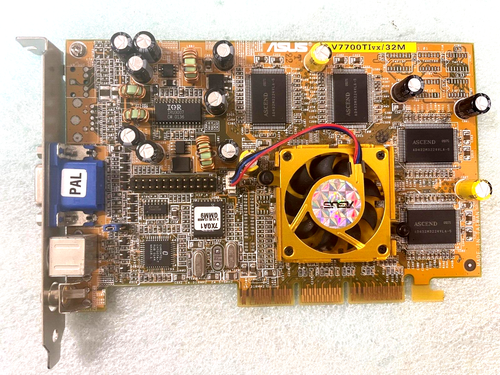 ASUS V7700TIVX/32M GEFORCE2 GTS 32MB AGP VGA CARD VGA SVID COMP GOLD ...