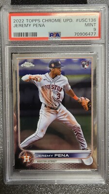 2022 Topps Chrome Update Jeremy Pena Rookie Card RC #USC136 PSA 9 MINT ...