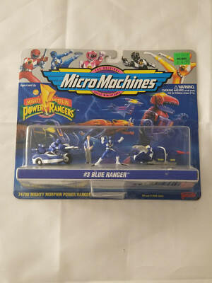Power Rangers #3 Blue Ranger Micro Machines Scale Miniatures NEW In Box ...