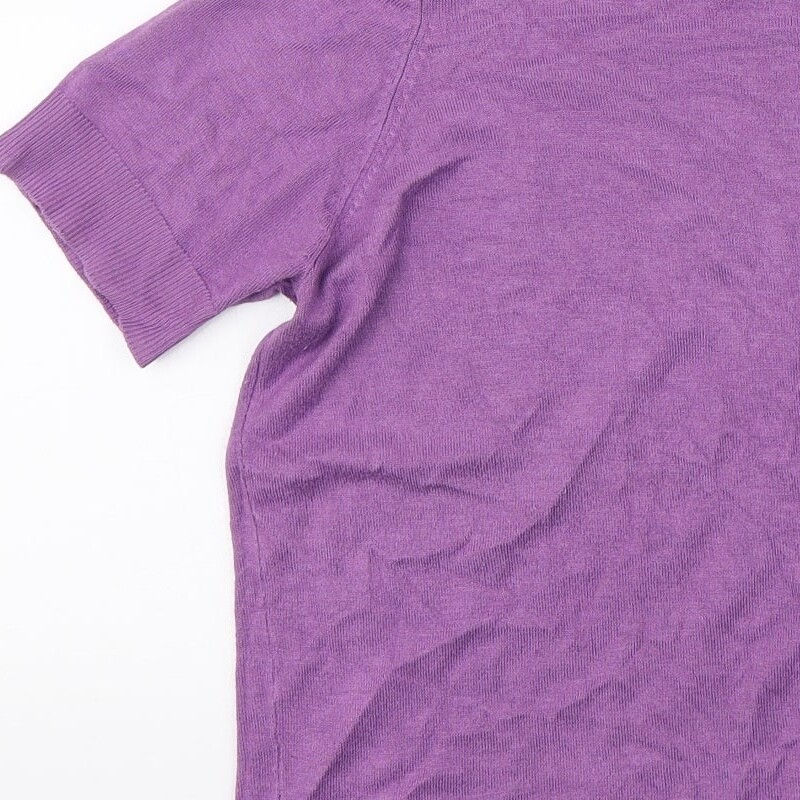 Marks and Spencer Womens Purple Round Neck Viscose Blend Jumper Size 16 ...