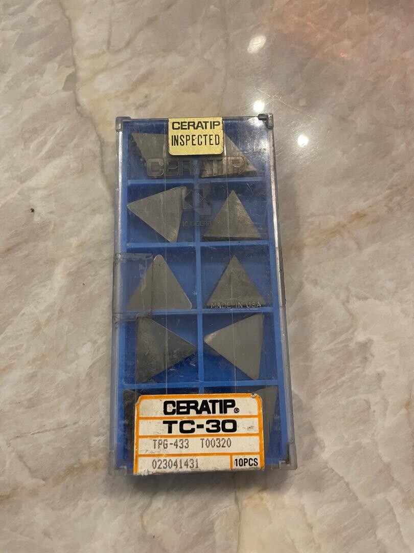Qty 10 Kyocera Ceratip TPG 433 TPG-432 T00320 TC-30 grade carbide inserts | eBay