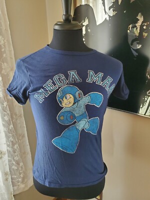 Megaman Graphic Design T Shirt Size Small Runing Bomber | eBay