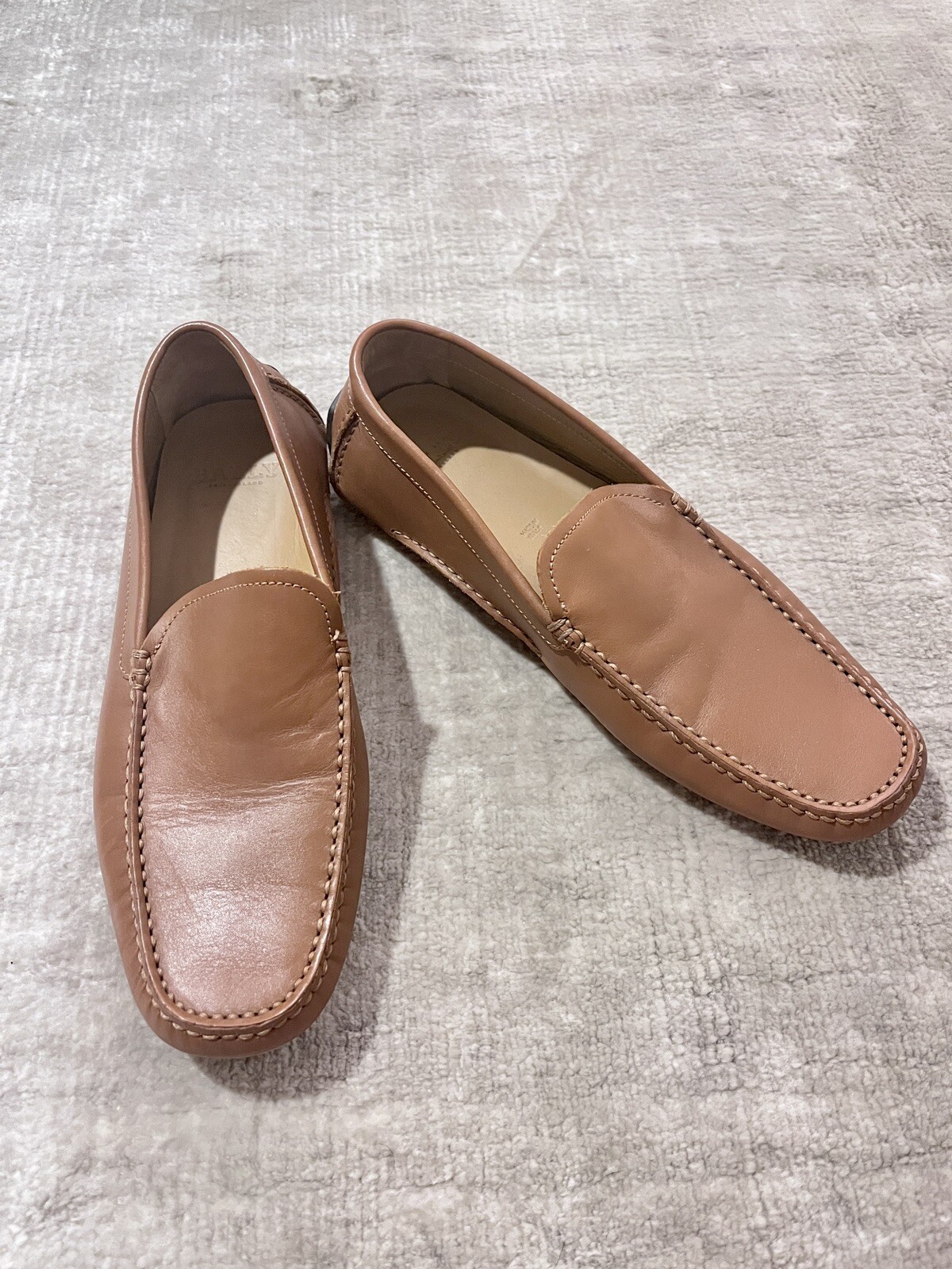 Bally Walton Camel / Tan Leather Driver Loafer Shoes … - Gem