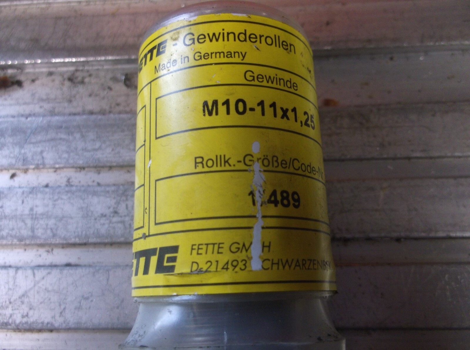 FETTE THREAD ROLLING DIES . M10 / M11 X1.25 MM DIE BOX LATHE CAPSTAN ...
