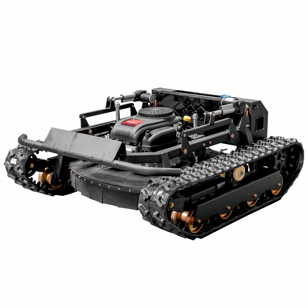 Robot remote control lawn mower 65° climbing crawler drive all terrain ...