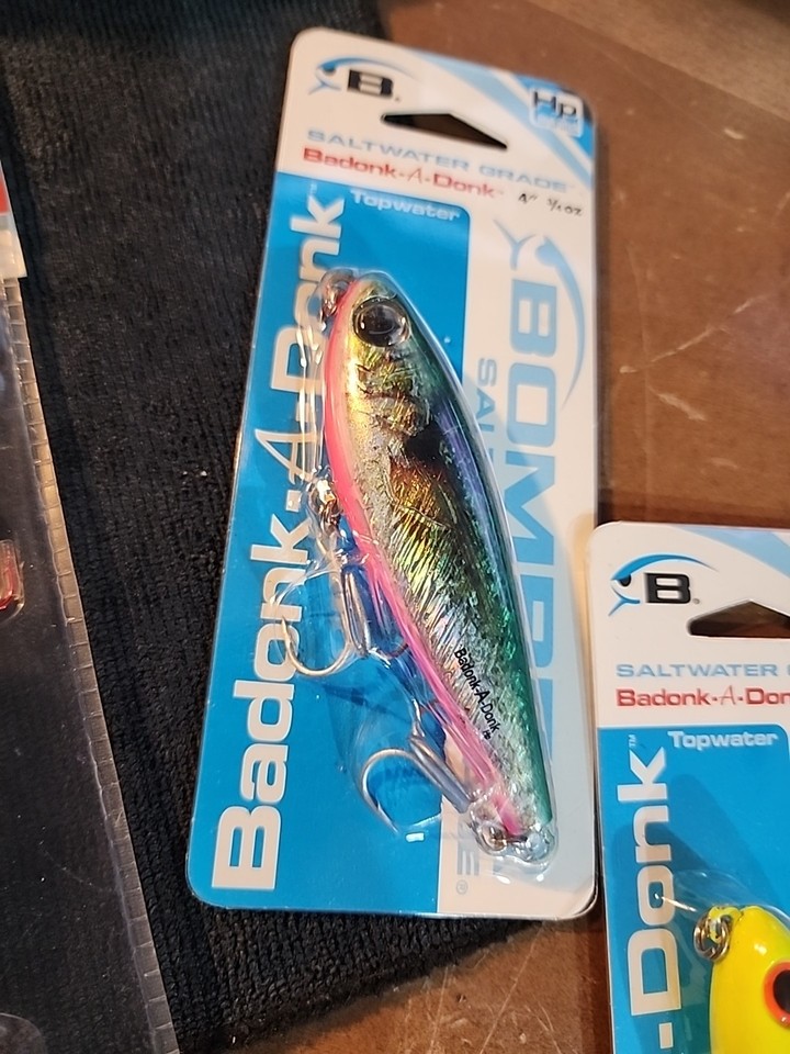 Lot Of 11 Saltwater Fishing Lures Bomber Badonk-A-Donk Hp 4” Lure Atom ...