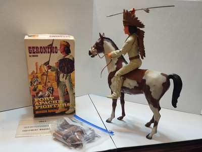 MARX GERONIMO FORT APACHE FIGHTERS W/ACC ORIG.BOX NEAR COMP & STORM ...