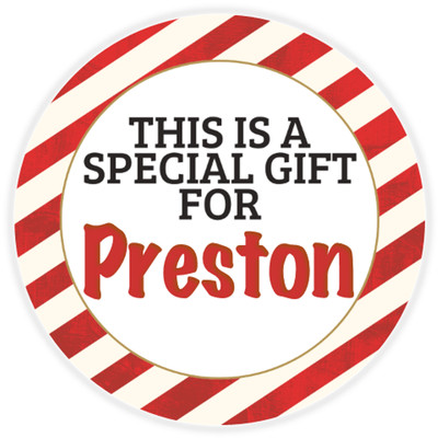 This is a Special Gift for Preston - 100 Pack Circle Stickers 3 Inch ...