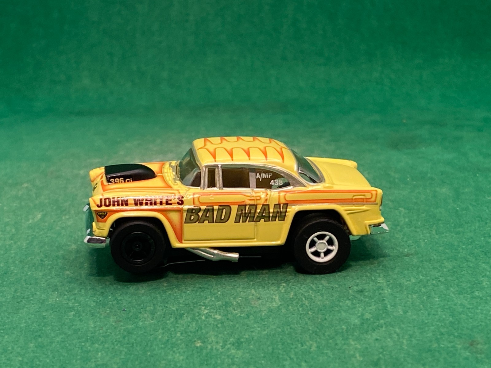 ORIGINAL AUTO WORLD X-TRACTION '55 CHEVY GASSER, YELLOW BAD MAN, NEW ...