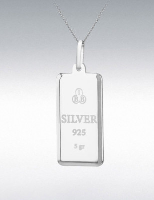 Sterling Silver 5g Ingot Pendant & Chain | eBay