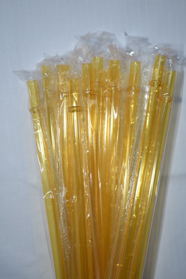 Reusable Straws Clear Solid Colors Plastic Acrylic 9” Rings Bpa Free