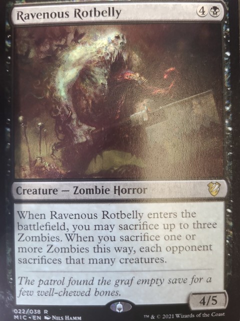 MTG Ravenous Rotbelly Commander: Innistrad: Midnight Hunt 022/038 ...