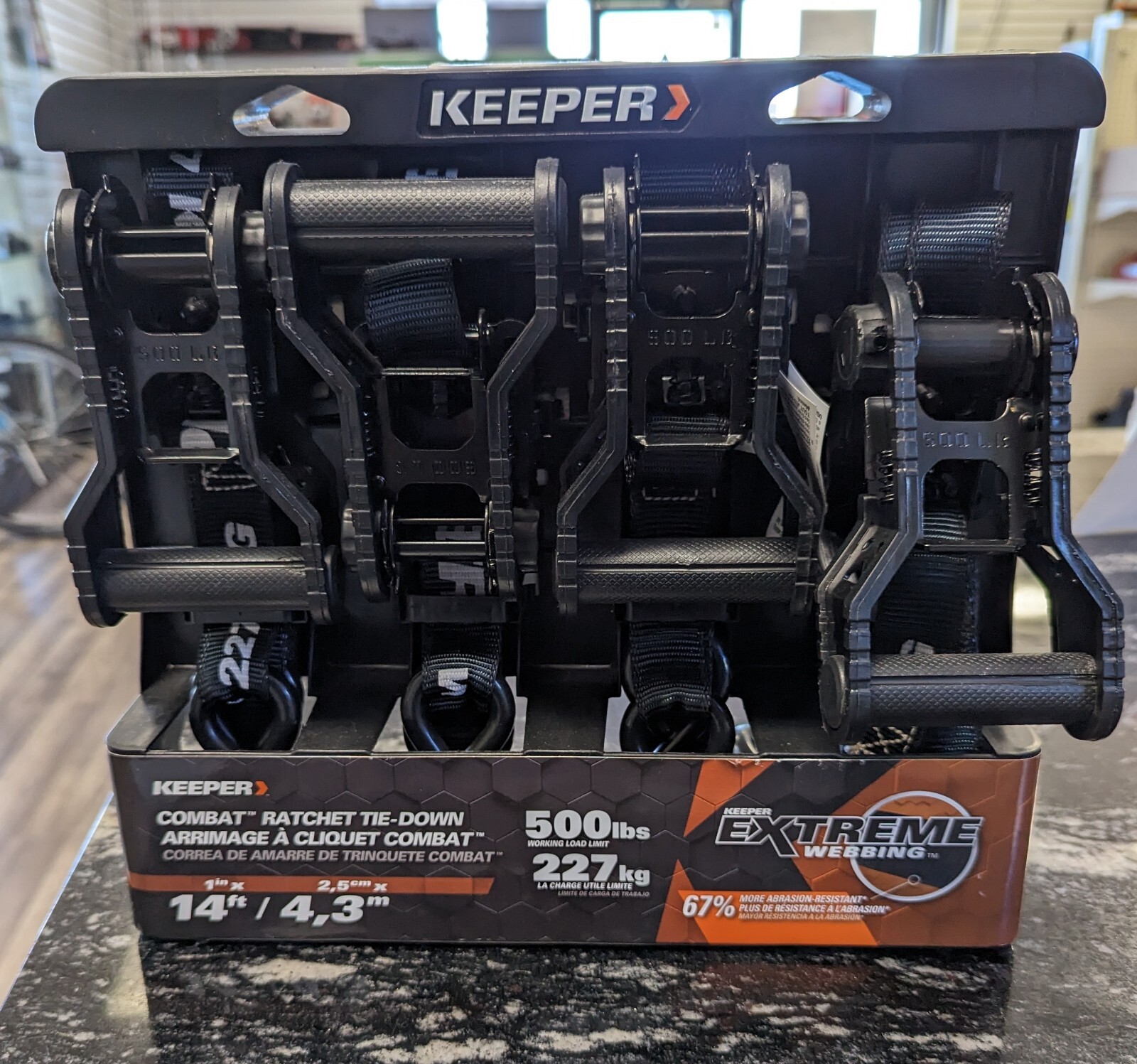 Keeper Combat Ratchet Tie-down Straps 1" X 14" 500lbs Working Load 4 ...