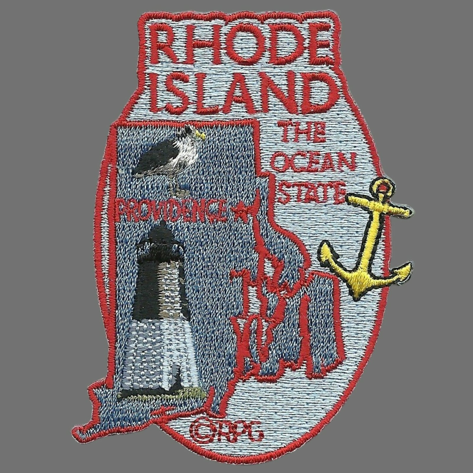 Rhode Island State Travel Patch RI Souvenir Iron On Applique 3" Ocean ...