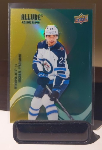 MICHAEL EYSSIMONT 2022-23 UPPER DECK ALLURE COLOR FLOW YELLOW GREEN ...