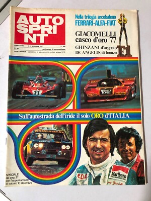 Rivista Magazine Auto Sprint 1977 Nr.49 Giacomelli casco d'oro 77 ...