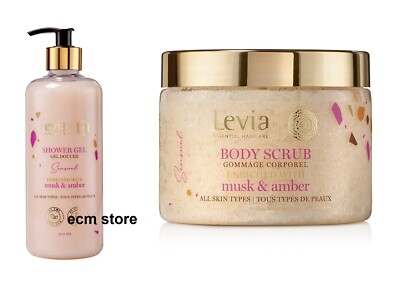 LEVIA Pack de Gel douche hydratant 500 ml + Gommage corporel 350 ml ...