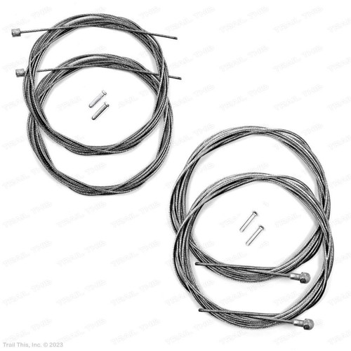 2 x Shimano Road Bicycle Brake & Shift Stainless Steel Cables + Tips ...