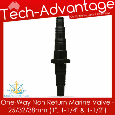 MULTI SIZE MARINE ONE WAY FLAP NON-RETURN VALVE - 25/32/38MM 1",1-1/4 ...