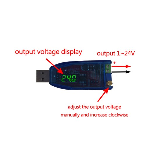 Mini USB DC-DC Buck Boost Converter Step Up Down Power Supply Module 5V ...