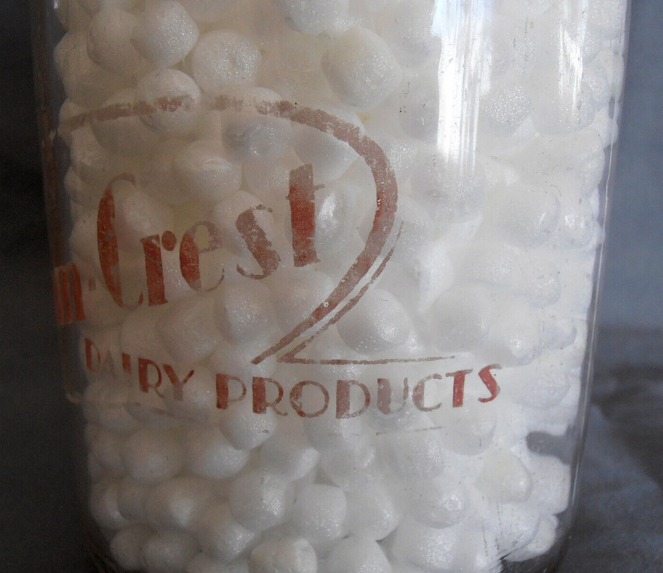 Cream-Crest Dairy Massachusetts Sealtest 1qt Milk Bottle w/Cream Top | eBay