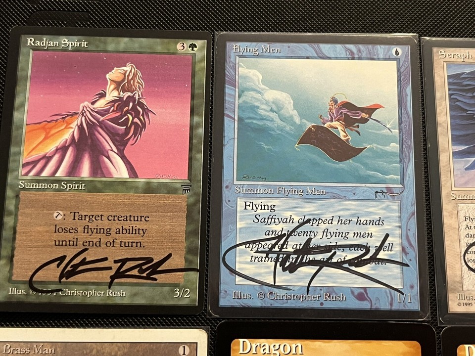 *Christopher Rush* “Black Lotus” Artist Signed Cards X8 Magic The ...