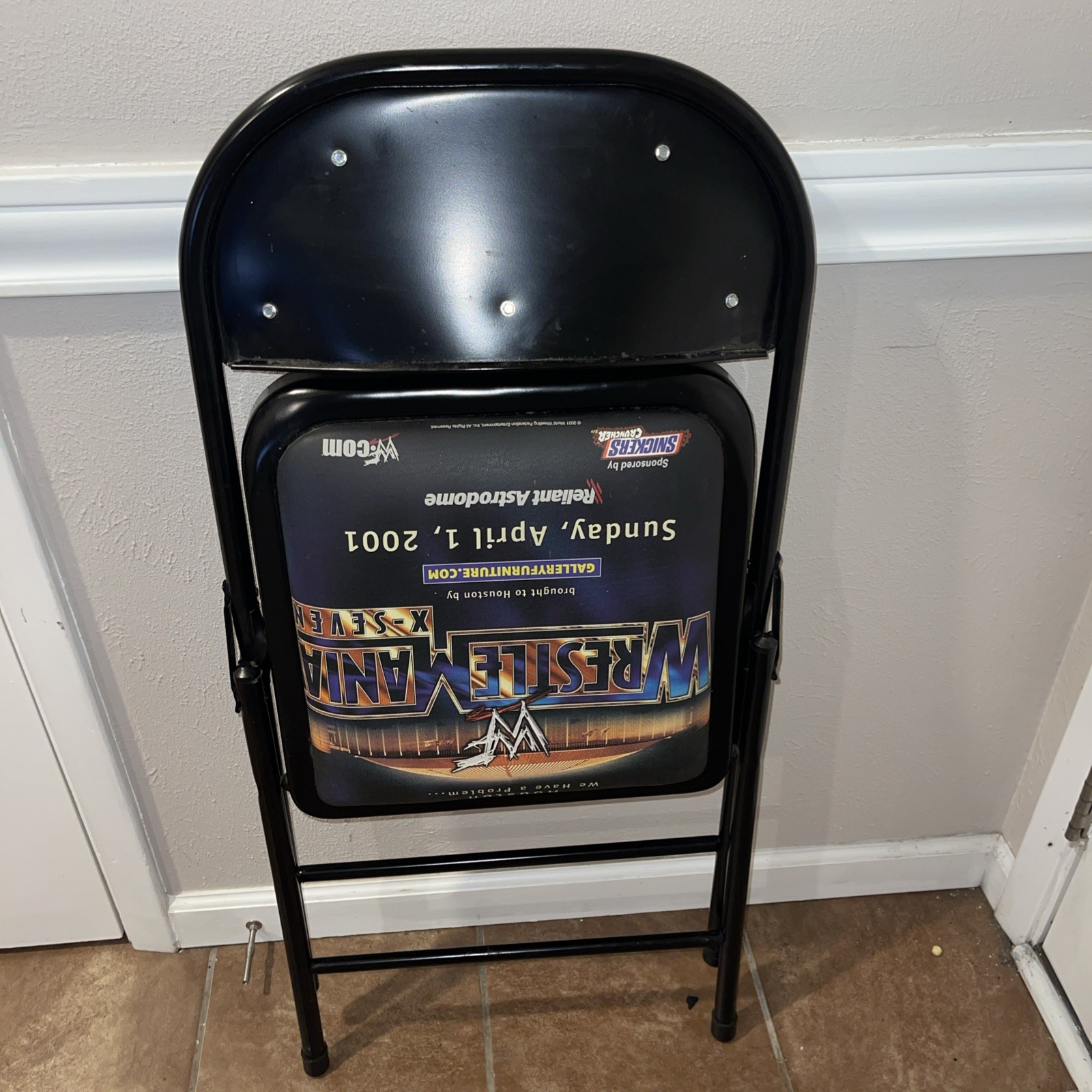2001 WWF Wrestlemania X-Seven X7 17 Ringside PPV Chair Houston Texas ...